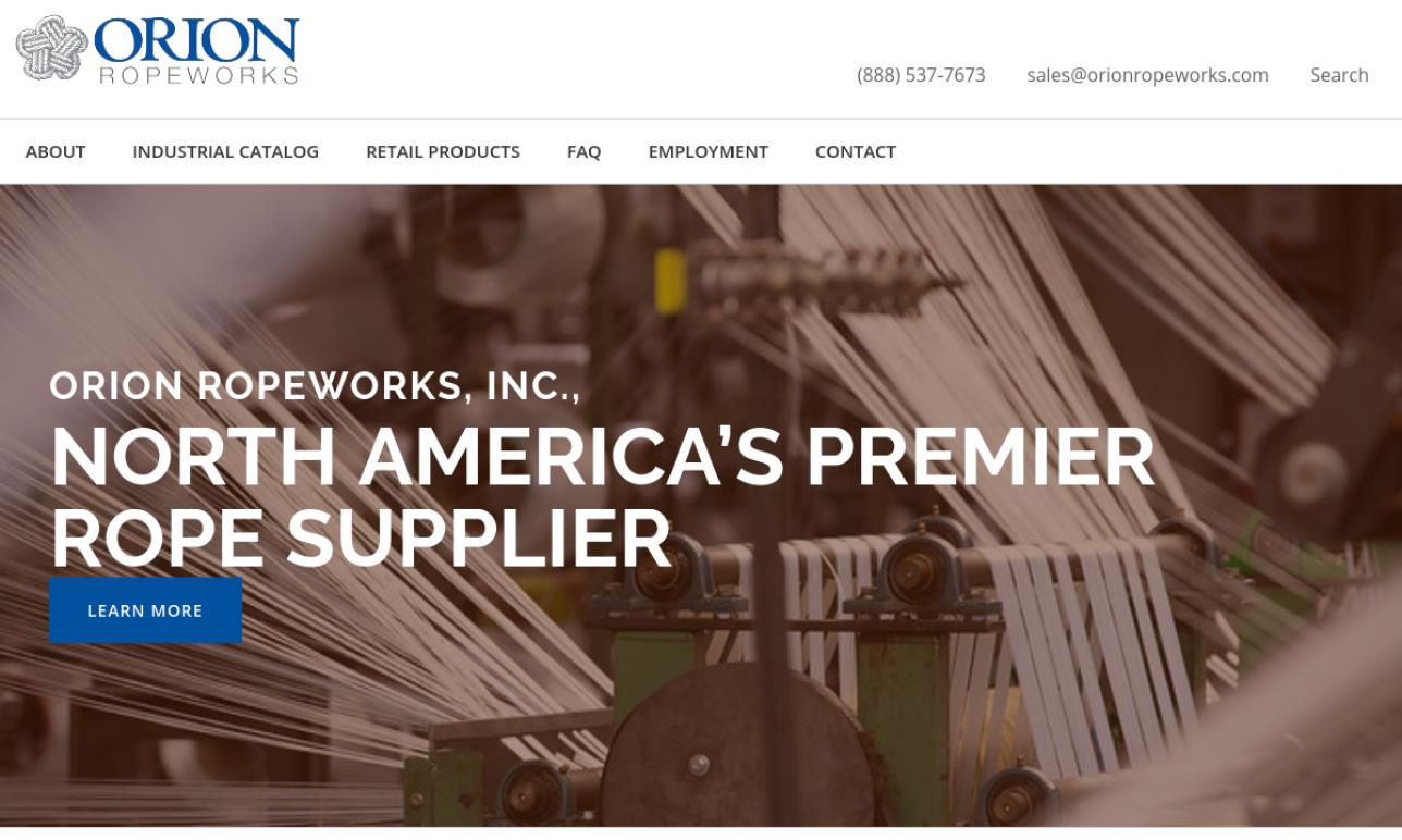 Orion Ropeworks, Inc. | Rope Suppliers
